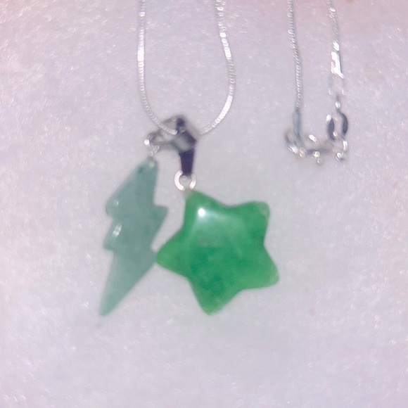 Hand Crafted | Jewelry | Boho Jade Lightning Bolt And Jade Crystal Star ...